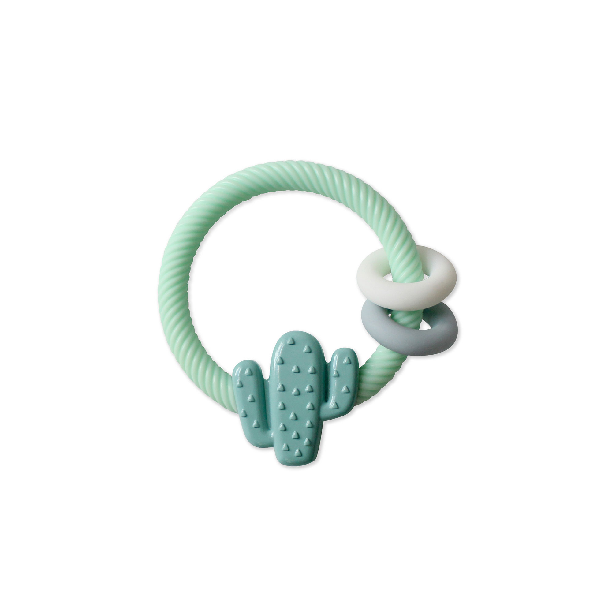 Itzy Ritzy Rattle with Silicone Teething Rings "CACTUS" | Le BéBé Store