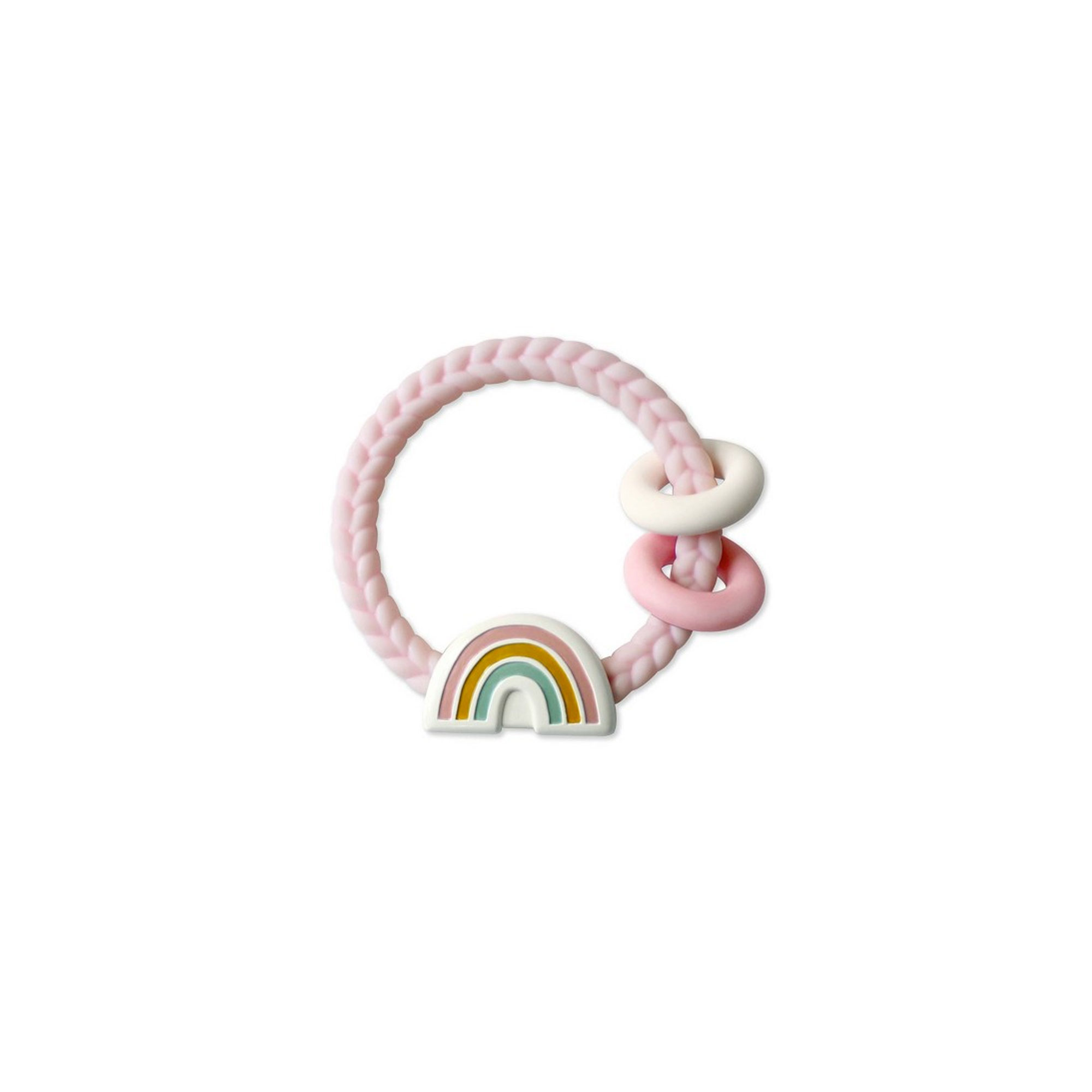 Itzy Ritzy Rattle with Teething Rings "RAINBOW" | Le BéBé Store