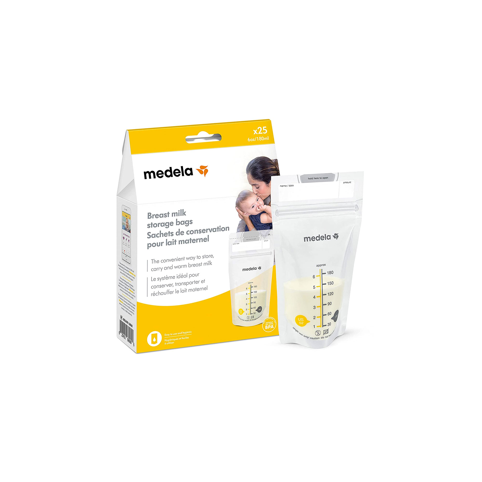 Medela Breast Milk Storage Bags 25 Count | Le BéBé Store