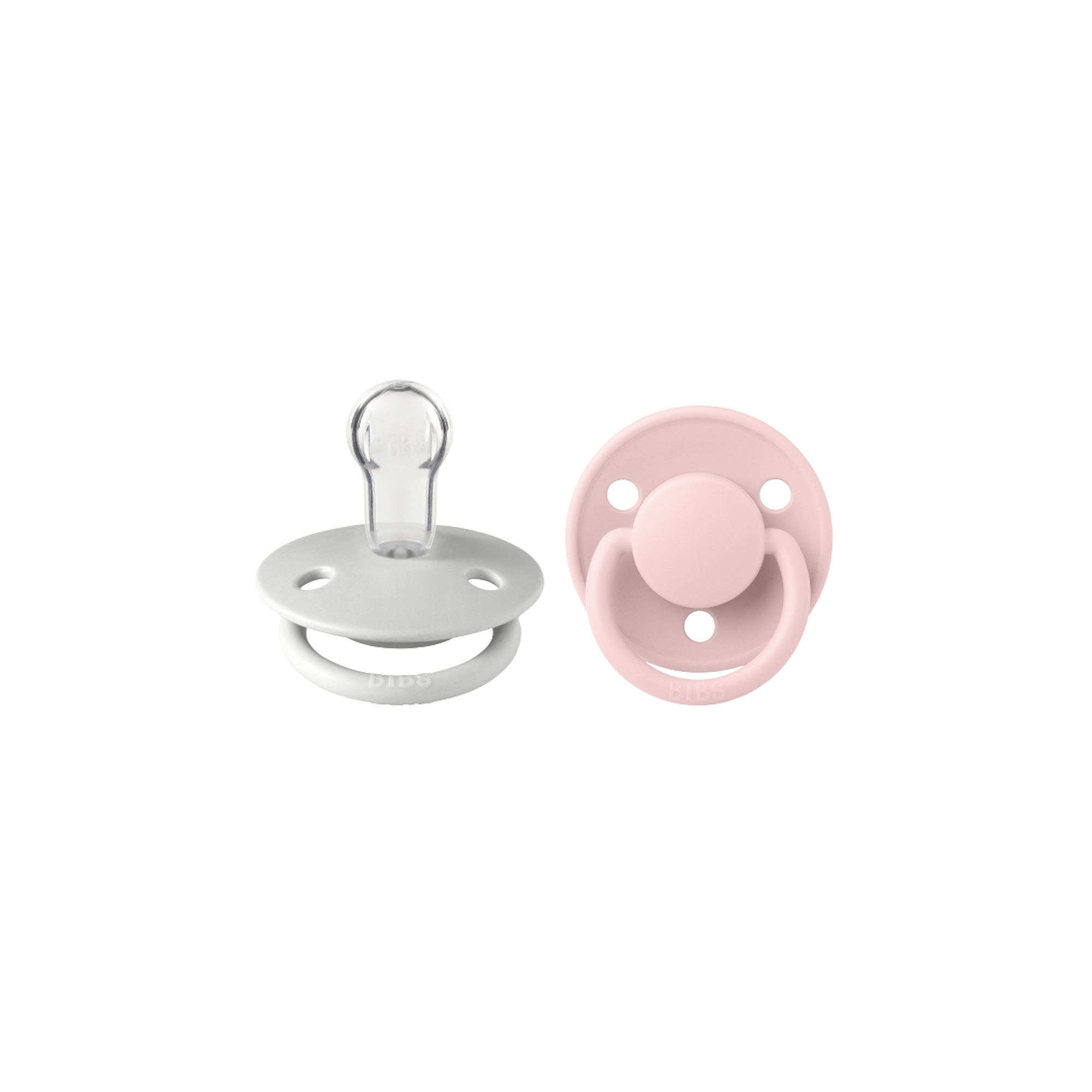 BIBS De Lux Pacifier 2 Pack Size 1 "HAZE/BLOSSOM" | Le BéBé Store