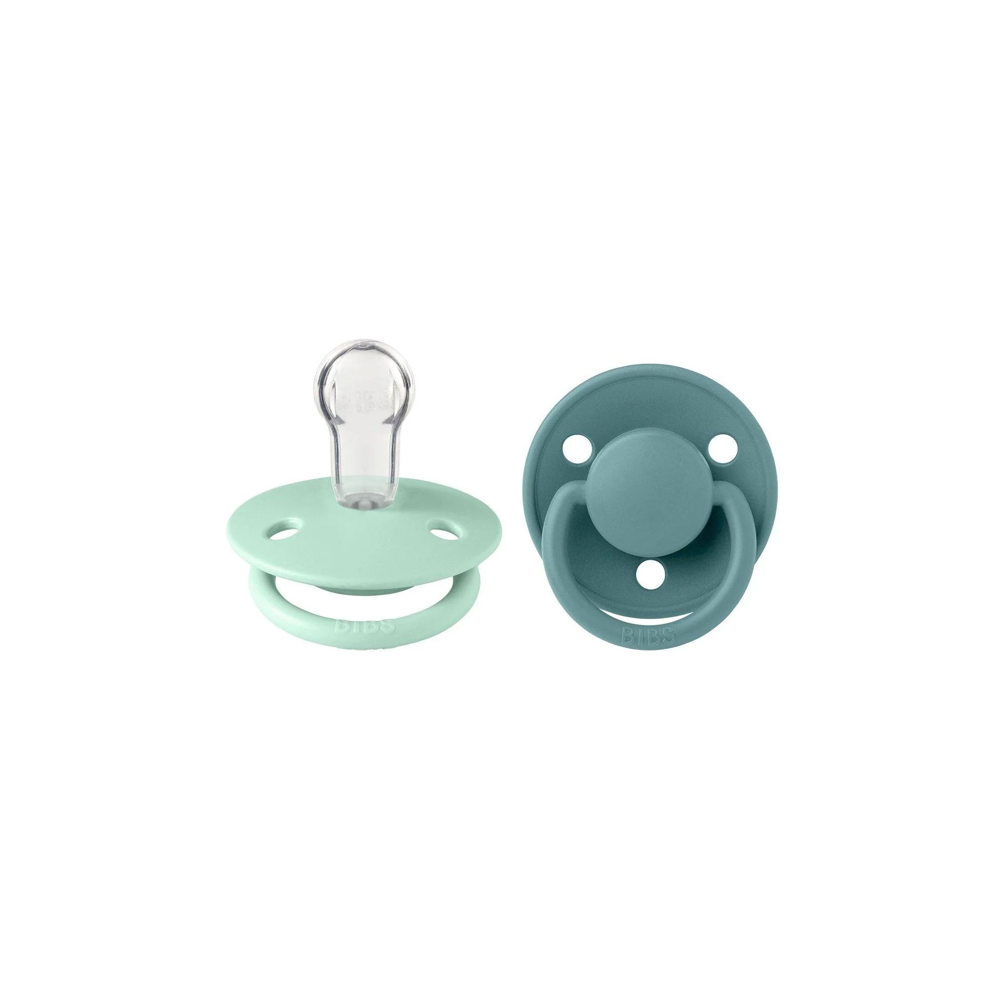 BIBS De Lux Pacifier 2 Pack Size 1 "NORTIC MINT/ISLAND SEA" | Le BéBé Store
