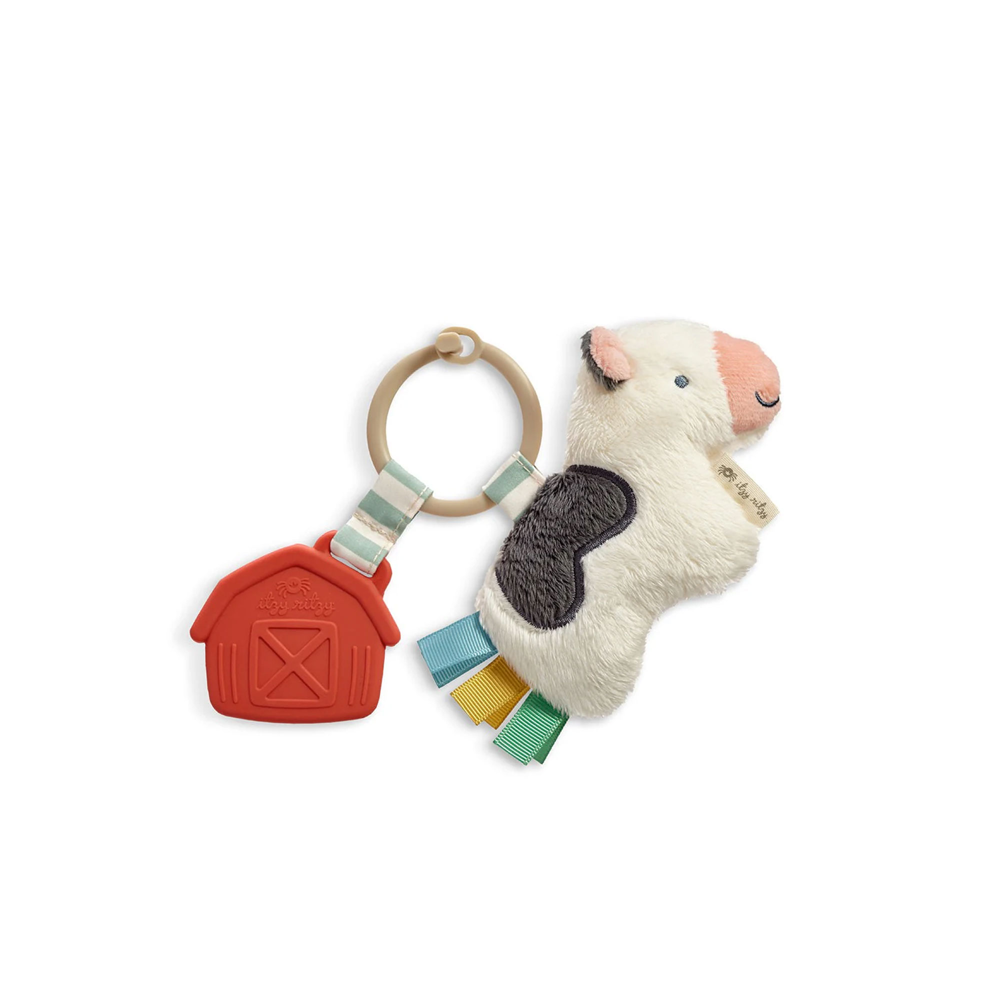 Itzy Ritzy Lovey Pal Plush and Teether Toy "CARMEN THE COW" | Le BéBé Store